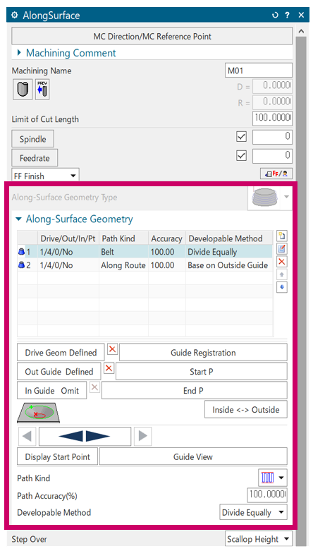 Version comparison – MAKINO CAD/CAM FFAUT